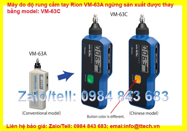 Máy Đo Độ Rung Cầm Tay Rion VM-63C thay máy VM-63A|GÍA TỐT NHẤT
